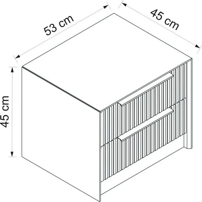 Noční stolek Kale Luxe Anthracite