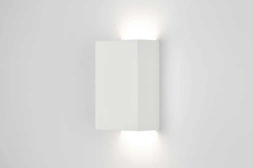 Nástěnné keramické bílé svítidlo Shine 18