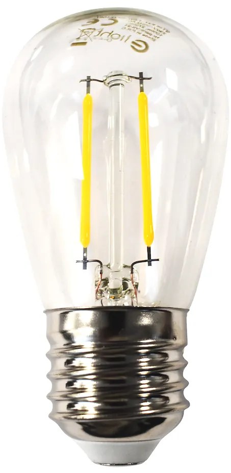Dekorační LED žárovka E27 teplá 2700k 1,5w 100 lm
