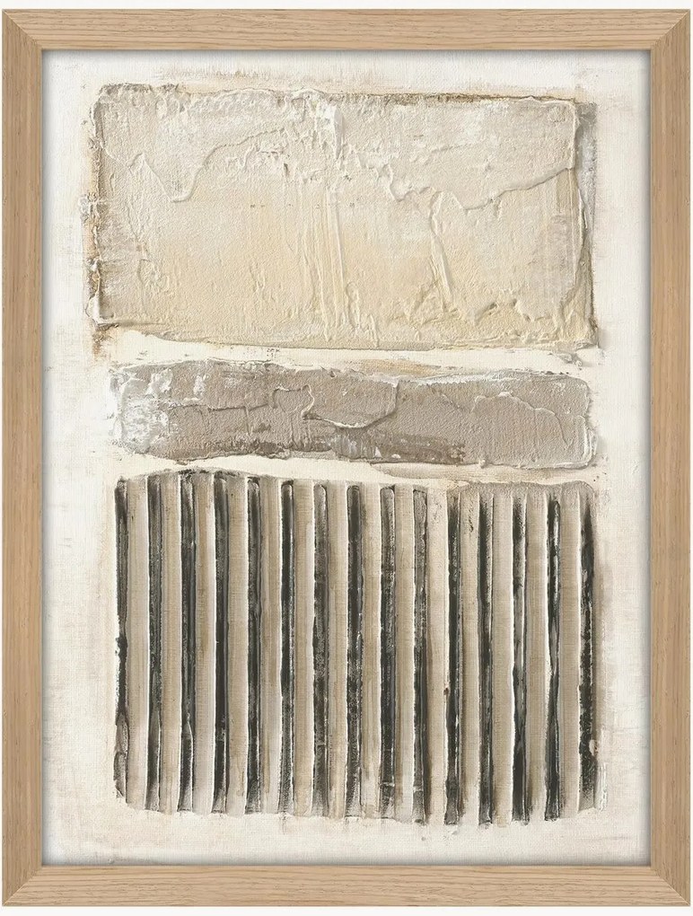 Ručně malovaný zarámovaný obraz na plátně Art Structure I