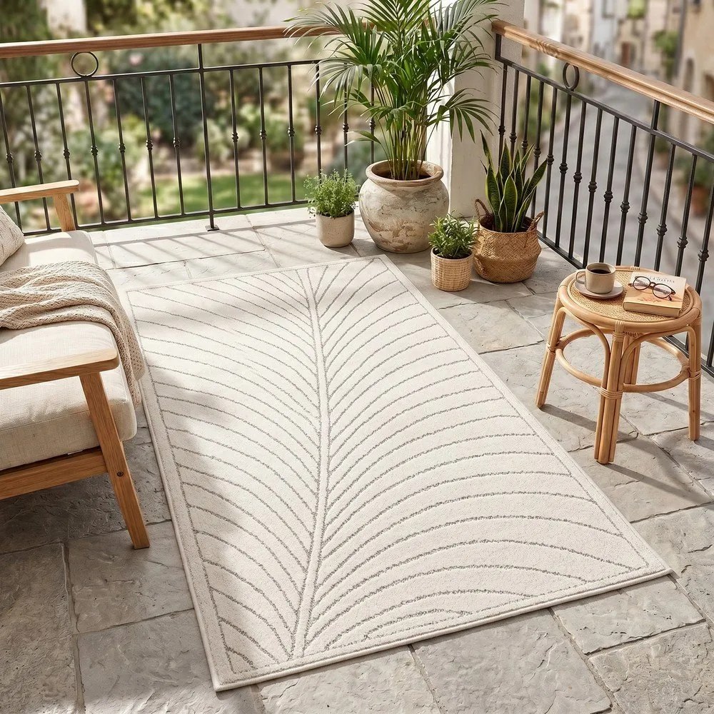 Krémový vnitřní a venkovní běhoun 80x250 cm Nova 1204 – Ayyildiz Carpets