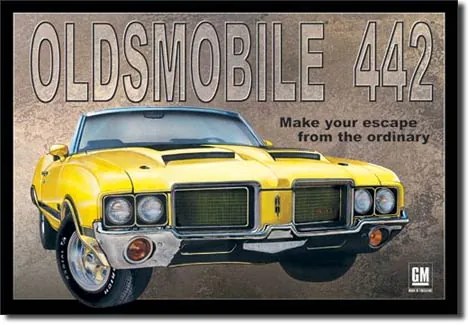 Plechová cedule Oldsmobile 442, 32 x 41cm