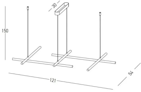 Zambelis 22242 - LED Stmívatelný lustr na lanku LED/50W/230V zlatá