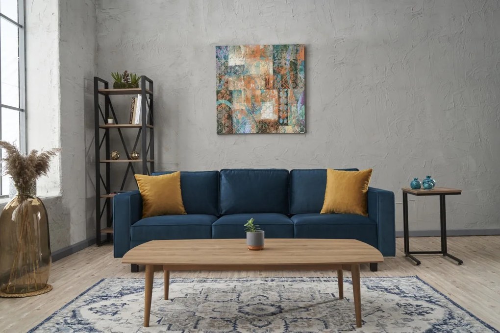 Hanah Home Třímístná pohovka KALE olejově zelená 222 cm 825BLC2728