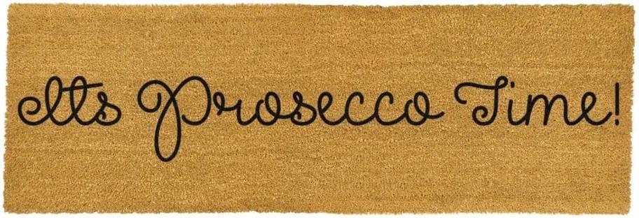 Dlouhá rohožka z přírodního kokosového vlákna Artsy Doormats Prosecco Time, 120 x 40 cm