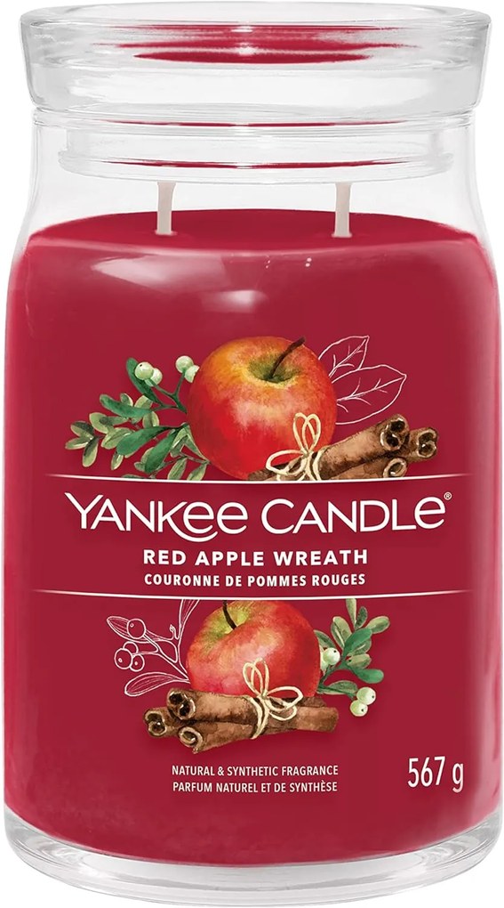 Yankee Candle vonná svíčka Signature ve skle velká Red Apple Wreath 567 g