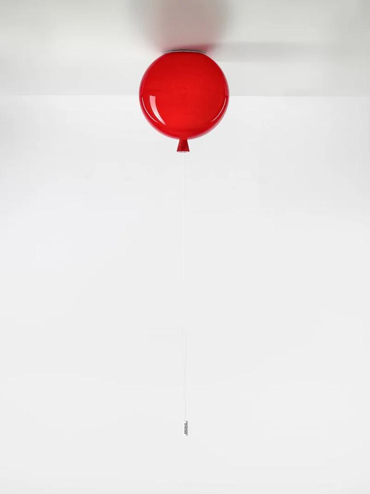 Brokis Memory, skleněné stropní svítidlo Barva: Červená, Velikost: Ø 250 mm, Povrch skla: Lesklý