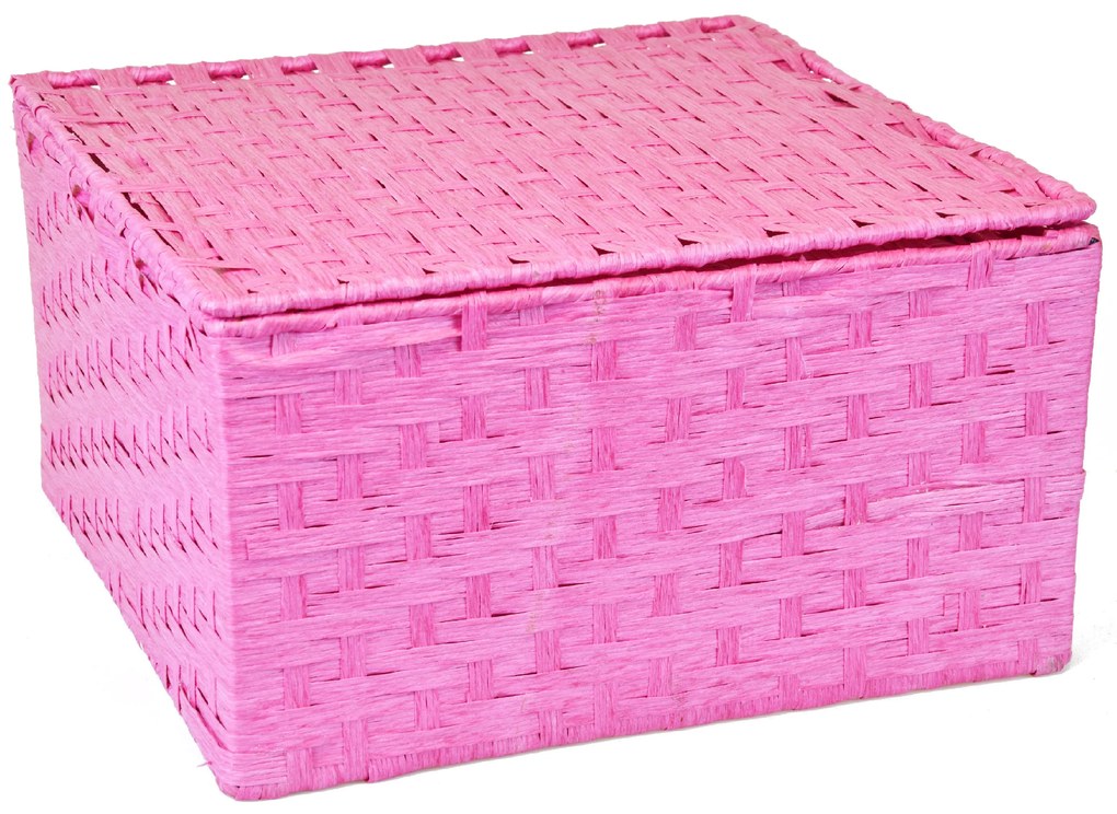 Vingo Sada 3 úložných boxů s víkem růžových