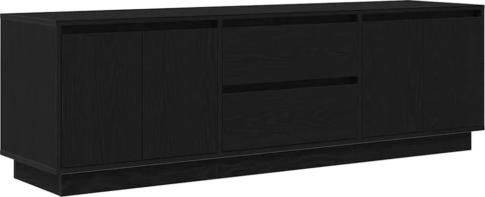 TV skříňka s LED osvětlením černý dub 160,5x41x50 cm 3328427