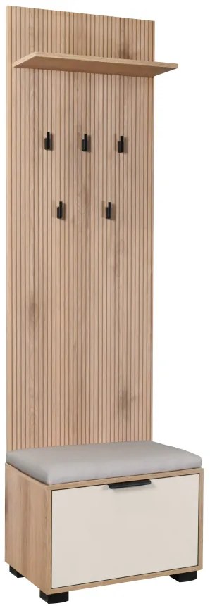 Předsíňový panel s botníkem SMART - canella/kašmír