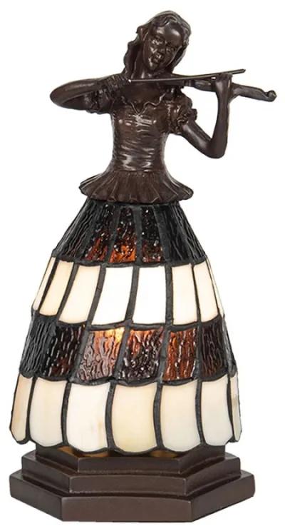 Stolní Tiffany lampa Violoniste – 13x13x26 cm