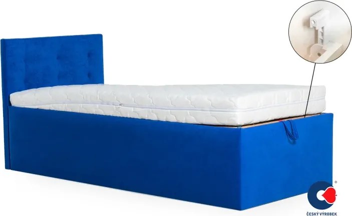 Postel Amelie s lamelovým roštem 2, 200x90, modrá (č.38)