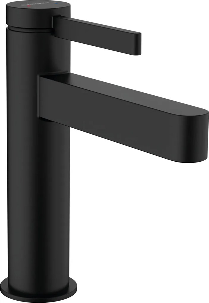 Hansgrohe Finoris, umyvadlová baterie 110, s výpustí Push-Open, CoolStart, EcoSmart, černá matná, 76024670