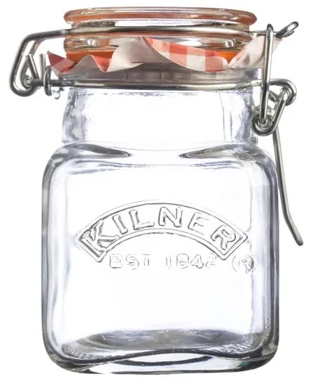 Hranatá sklenice s klipem Kilner, 70 ml