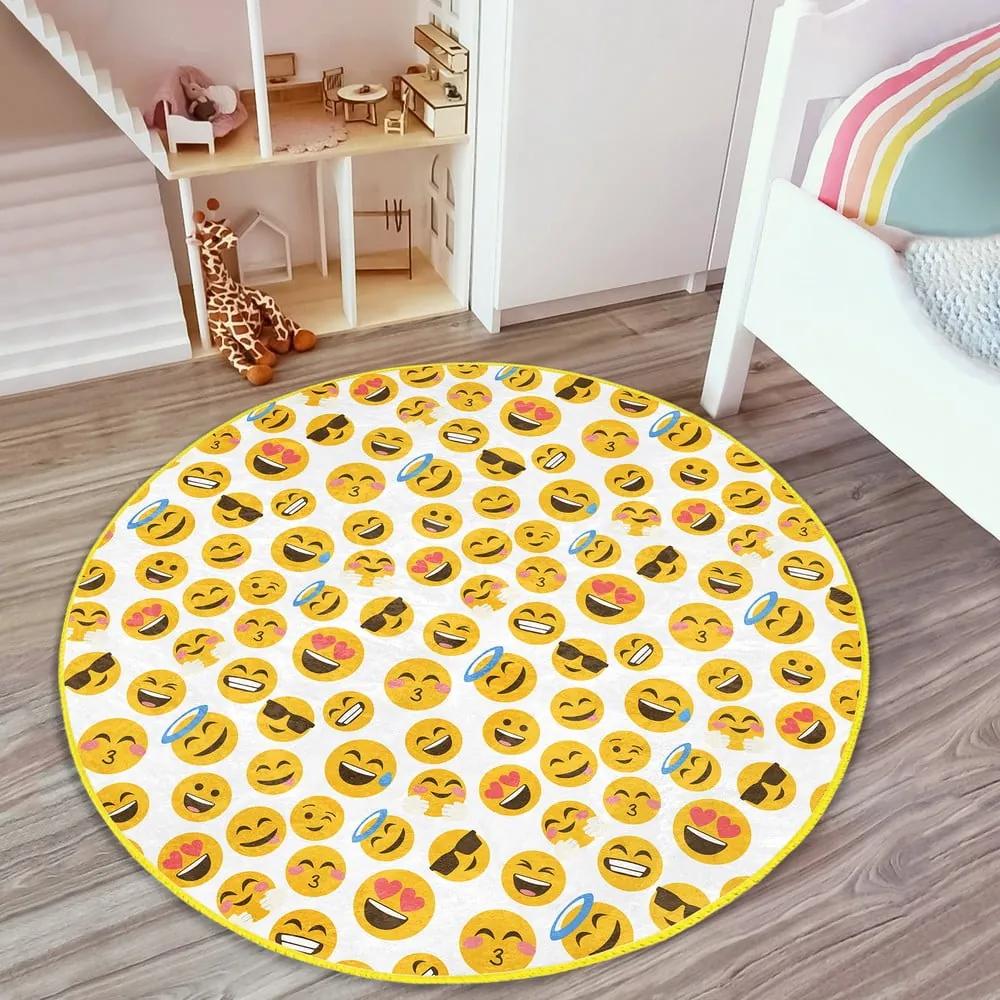 Žlutý dětský koberec ø 120 cm Comfort – Mila Home