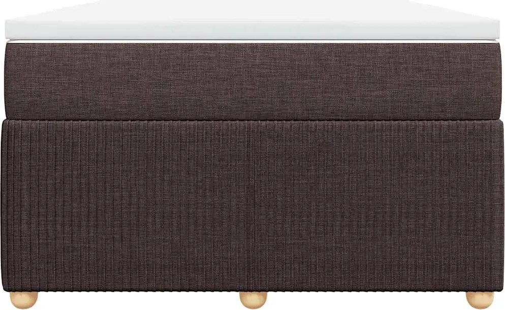 Box spring postel s matrací tmavě hnědá 120x200 cm textil 3285563