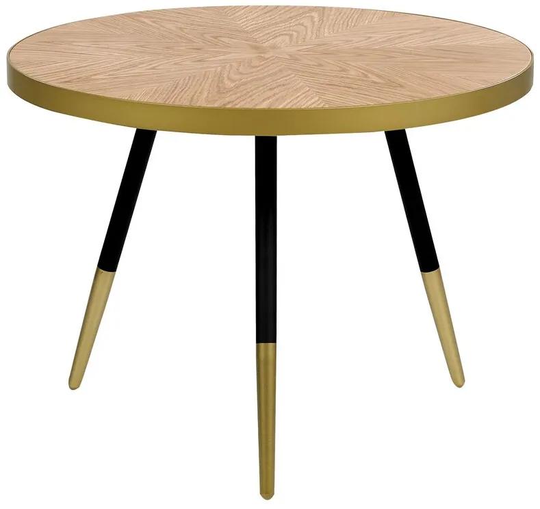Konferenční stolek světlé dřevo/zlatá RAMONA Beliani