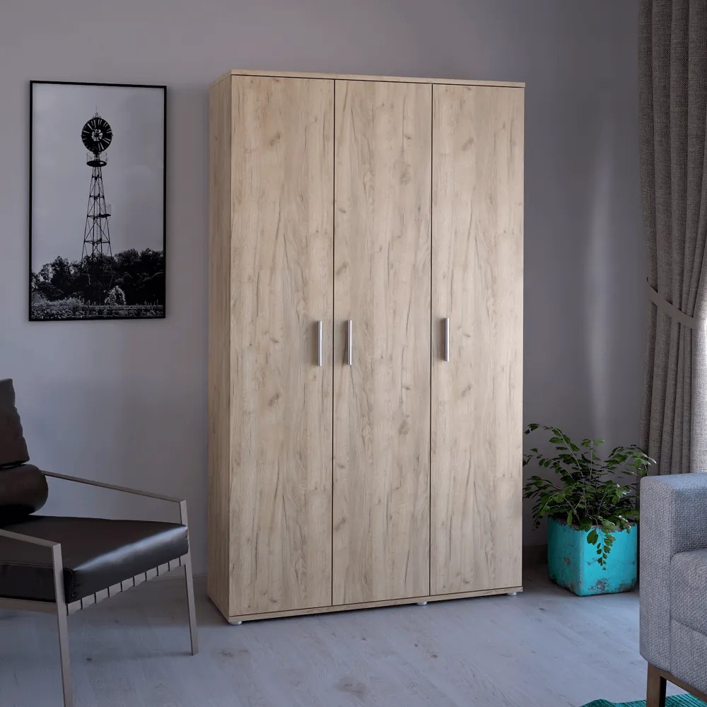 Skříň, třídveřová, dub artisan, SERVO TYP 2