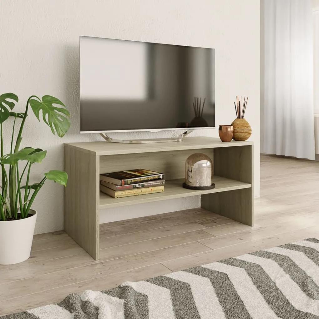 vidaXL TV stolek 80 x 40 x 40 cm kompozitní dřevo [800056] Barva: šedá sonoma