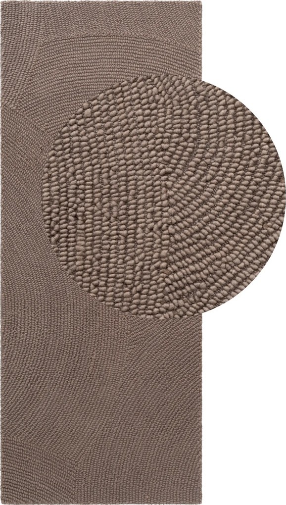 Hanse Home, Běhoun Calmio 106219 Taupe, 80x200, hnědá, ložnice