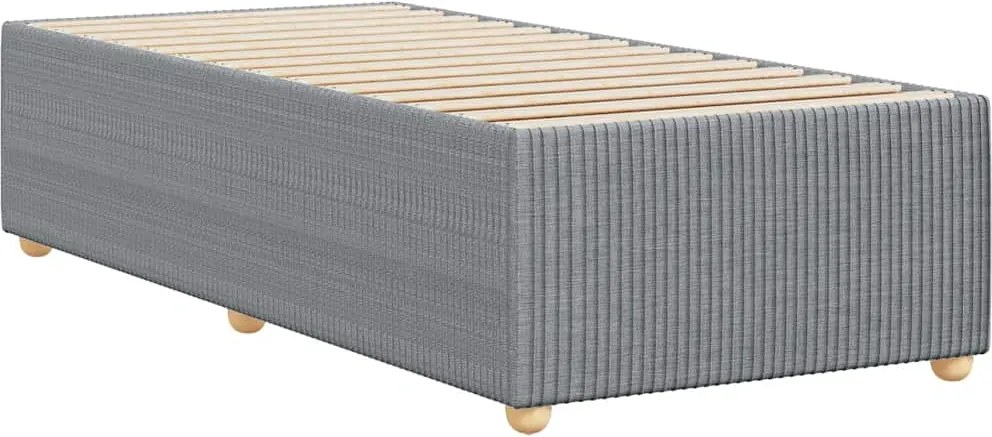 Rám postele bez matrace světle šedá 100 x 200 cm textil 3284914