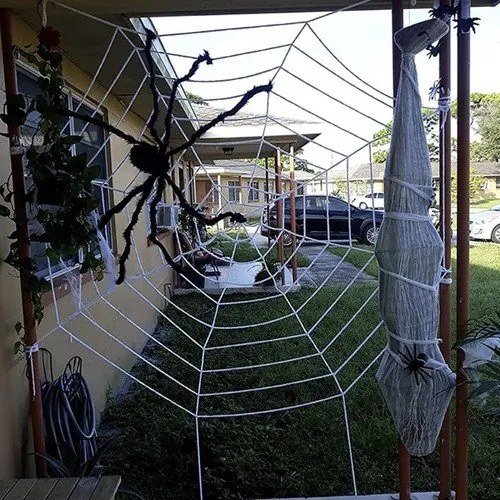Dekorace Halloween obří pavouk 90 cm černá Malatec 21832