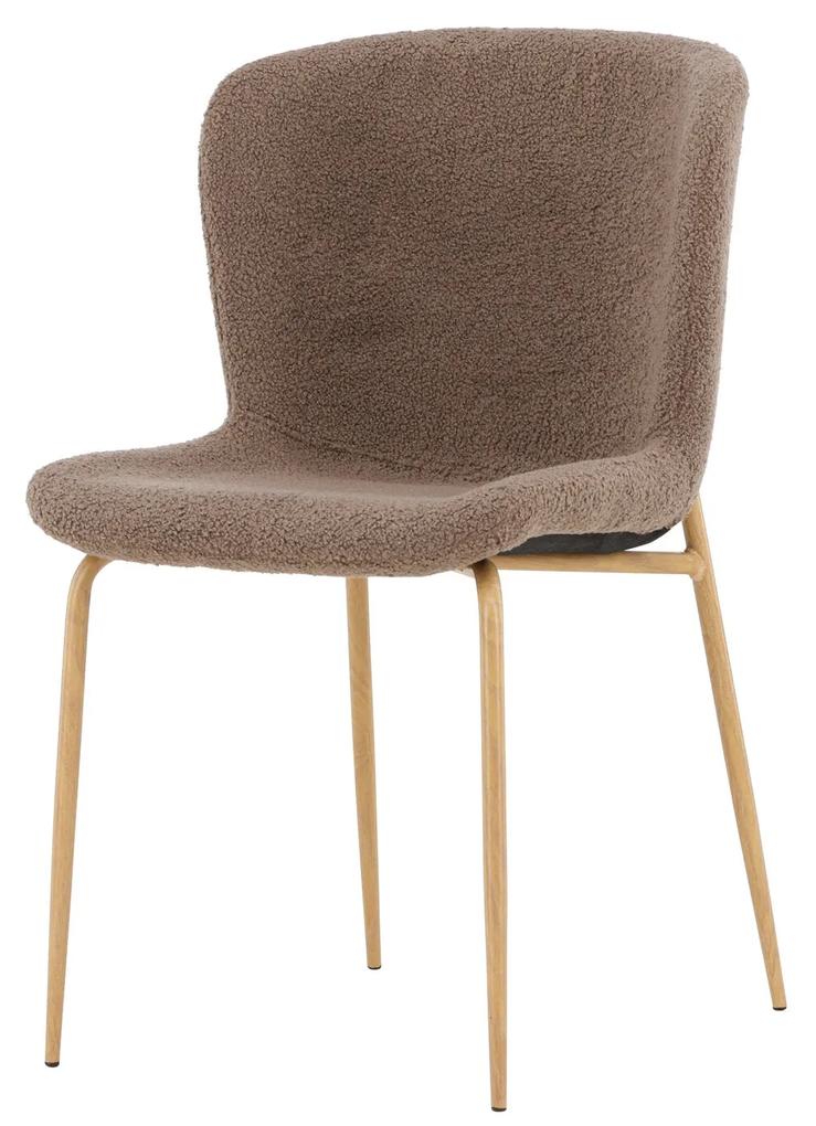 Jídelní židle Modesto, 2ks, hnědá, 55x50x81