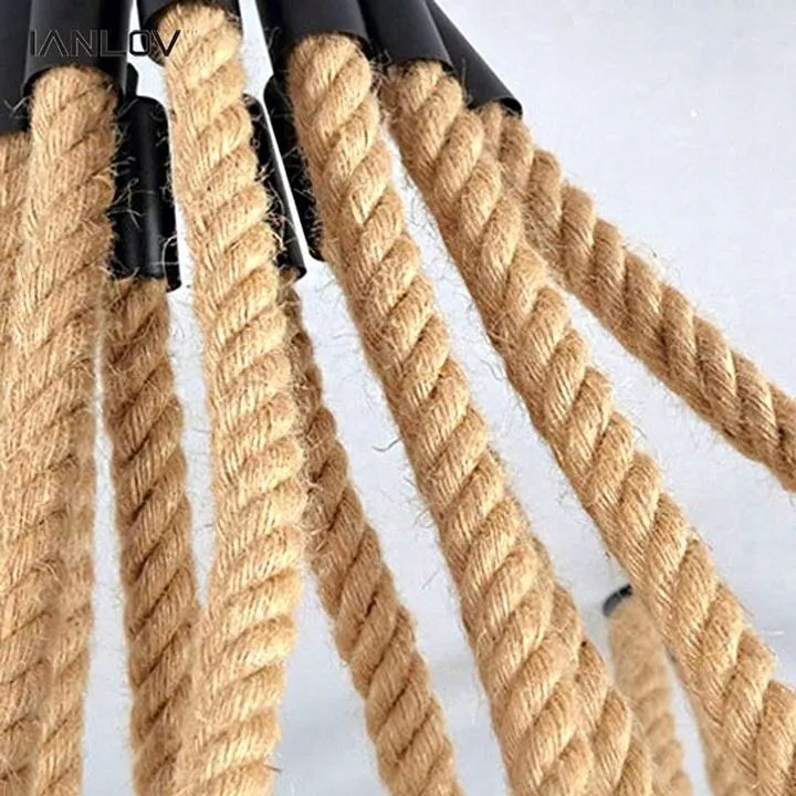 Stropní svítidlo Spider Rope I hnědé