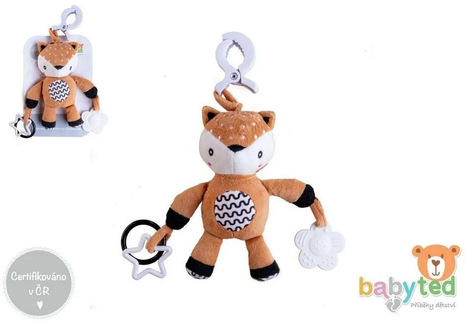 Chrastítko babyted Srneček plyš 30 cm závěs na postýlku / kočárek