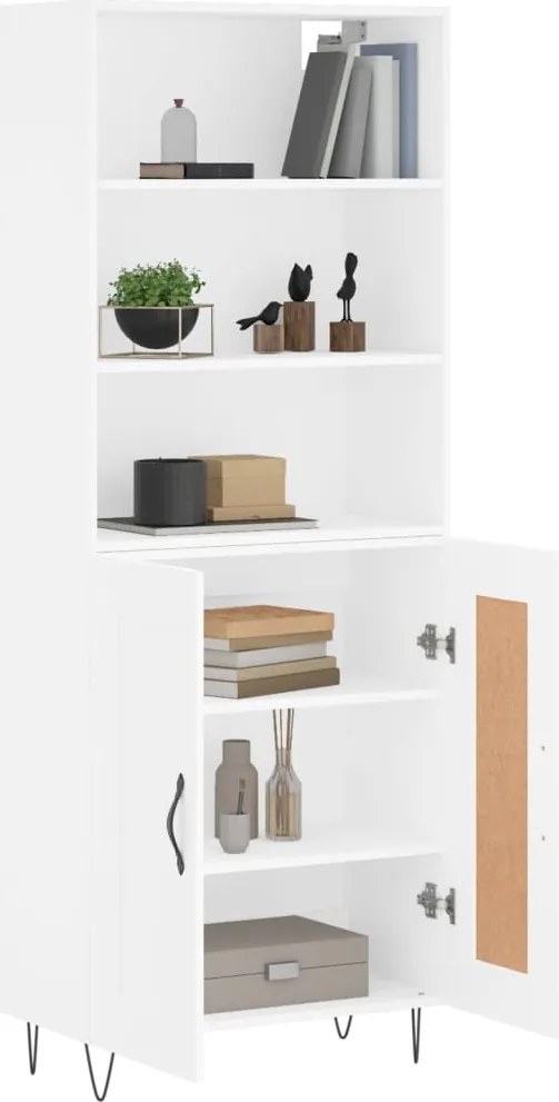 Skříň highboard bílá 69,5 x 34 x 180 cm kompozitní dřevo 3189949