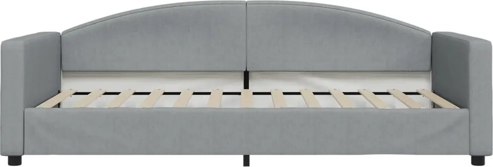 Válenda s matrací světle šedá 100 x 200 cm textil 3197175