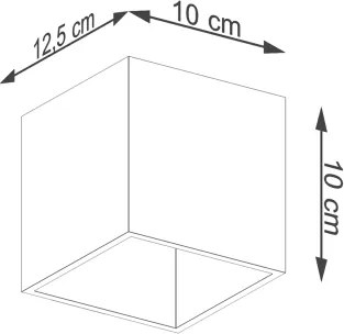 Nástěnné svítidlo SOLLUX QUAD 1 zlaté G9 1x8W bez žárovky SL.1183