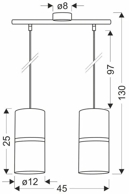 Závěsná lampa GINA 2xE27 Candellux