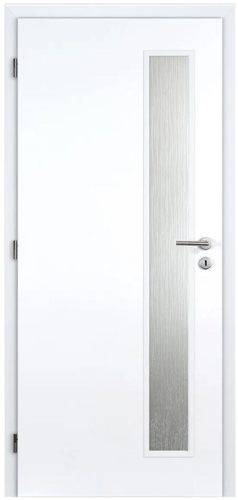 Doornite Basic Interiérové dveře Vertika, 80 L, 846 × 1983 mm, lakované, levé, bílé, prosklené