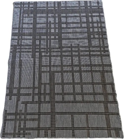 HU Šedý sisalový koberec Sizal Sede – pruhy Rozměr: 40x60 cm