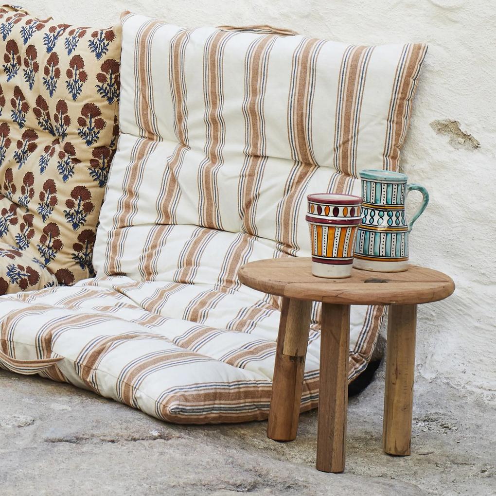 MADAM STOLTZ Konferenční stolek Recycled Wood 30 cm, přírodní barva, dřevo