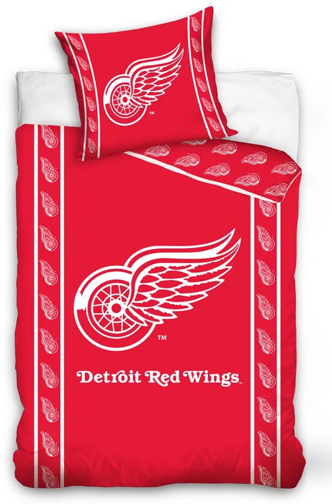 Hokejové povlečení NHL Detroit Red Wings Stripes