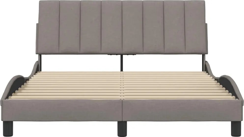 Rám postele bez matrace Hanko taupe 140 x 200 cm textil 3310395