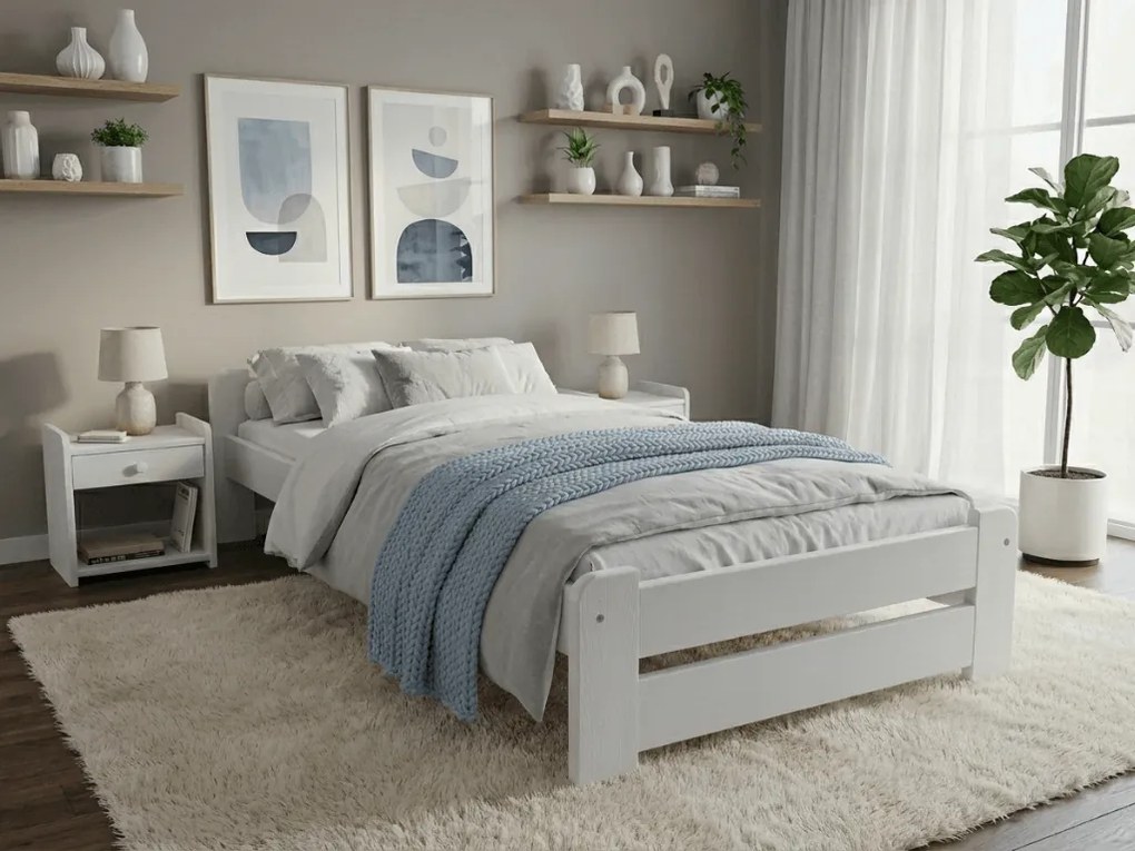 Postel Emily 80 x 200 cm, bílá Matrace: Matrace Coco Maxi 20 cm