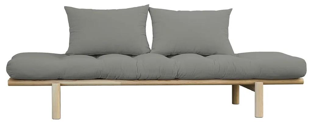 KARUP DESIGN Pohovka Pace Daybed Clear lacquered/Grey 77 × 200 × 75 cm