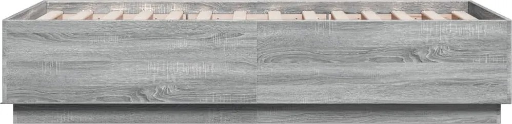 Rám postele šedý sonoma 90 x 190 cm kompozitní dřevo 3209756