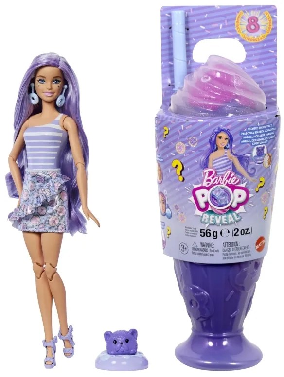 Barbie POP Reveal Barbie - fialová JFY60