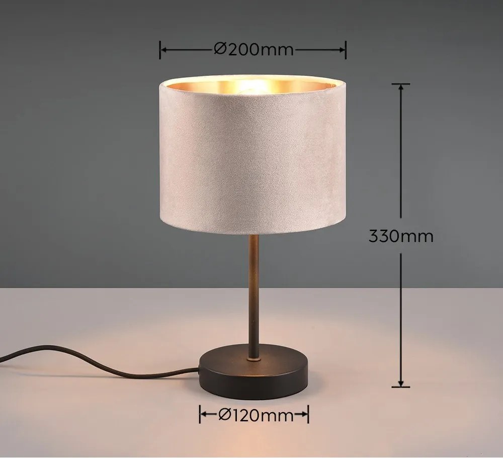 Černo-béžová stolní lampa (výška 33 cm) Julieta – Trio
