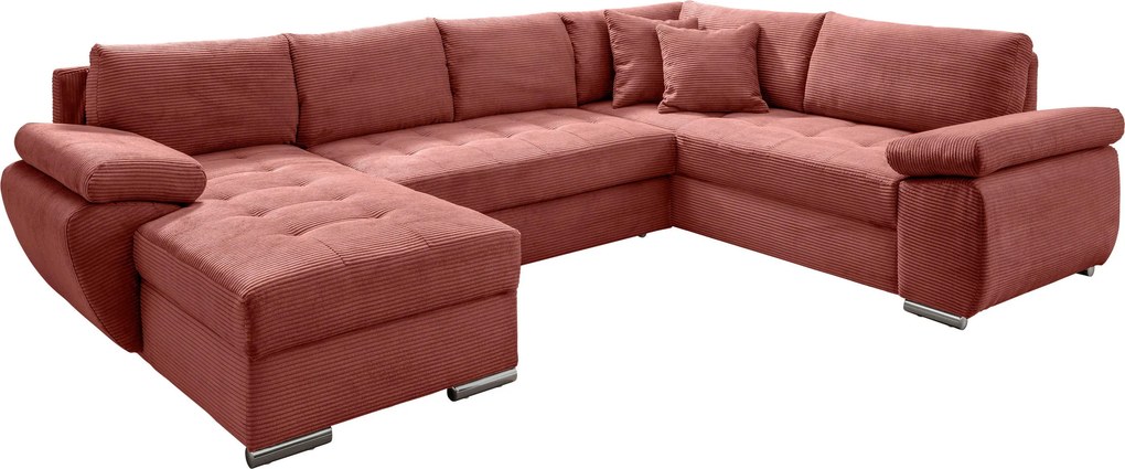 XXXLutz SEDACÍ SOUPRAVA, textil, korály Livetastic - Sedací soupravy - 002310003036