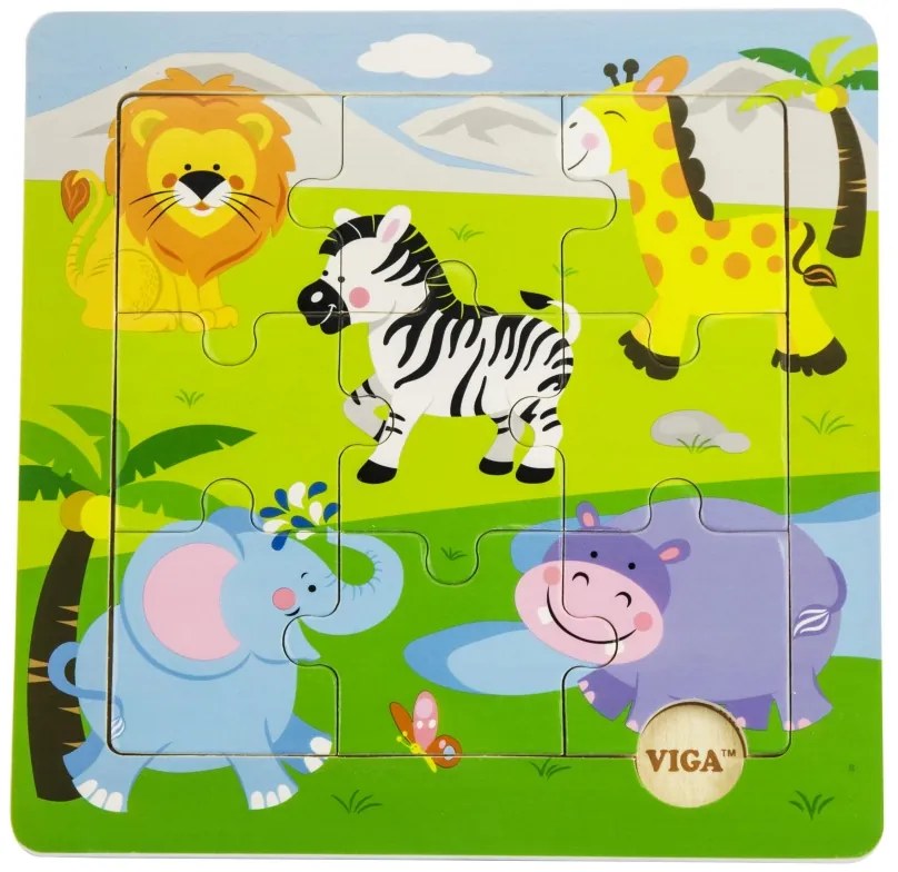 Dřevěné puzzle - safari