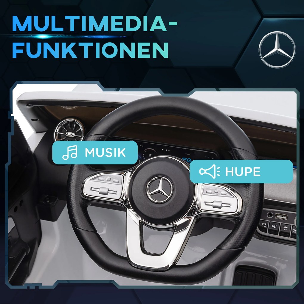 HOMCOM Dětská elektrická vozidla Elektrické auto na dálkové ovládání, dětské auto s MP3 přehrávačem, světlomety, dětské vozidlo, pro děti od 3 do 8 l…
