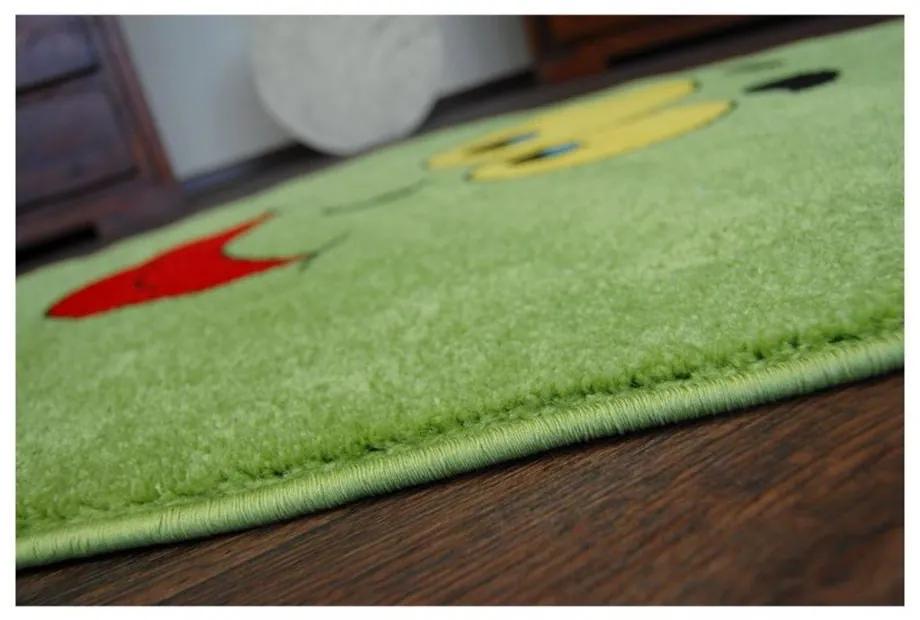 Dětský kusový koberec Domeček zelený 100cm