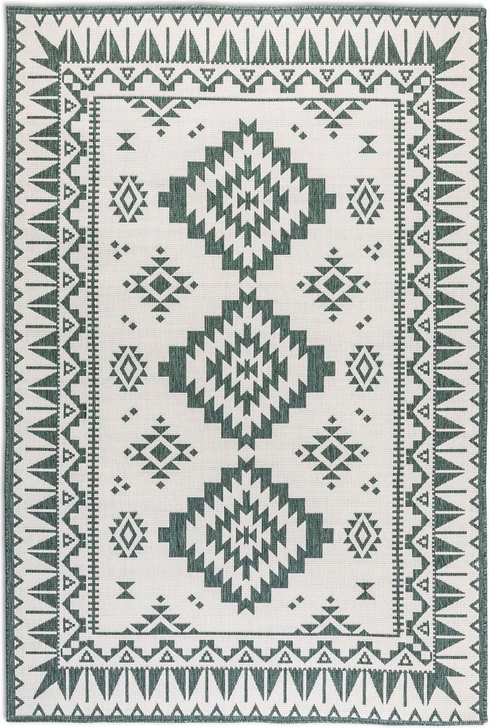 Kusový koberec Gemini 106020 Green z kolekcie Elle – na von aj na doma, 160x230, zelená, chodba / predsieň, ELLE Decoration