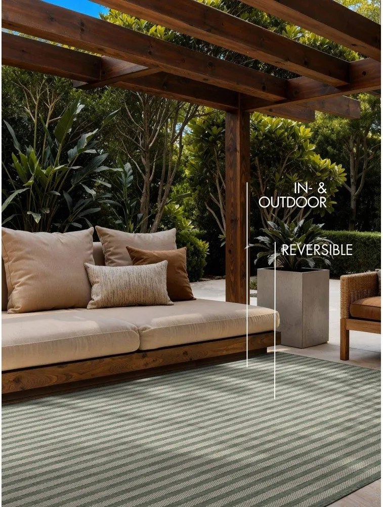 Zelený/krémový vnitřní a venkovní koberec 160x230 cm Haringey Linley – Ted Baker