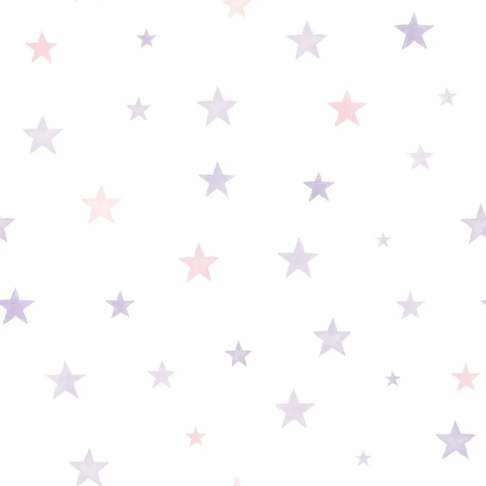Grandeco Dětská vliesová tapeta na zeď hvězdičky LO2702, Little Ones, Grandeco rozměry 0,53 x 10,05 m